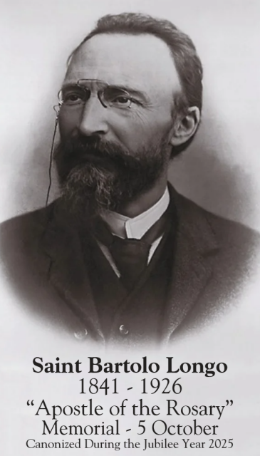 Saint Bartolo Longo Prayer Card