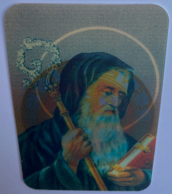 St. Benedict Holographic Card