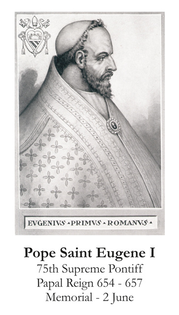 Pope Saint Eugene I Prayer Card