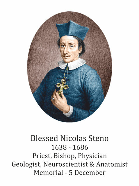 Blessed Nicolas Steno Prayer Card
