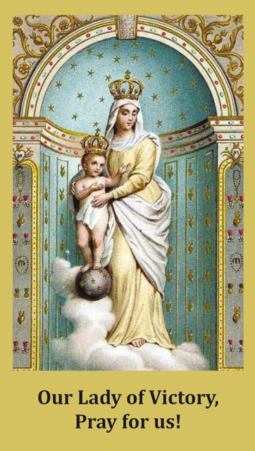 Our Lady of Victory Prayer Card