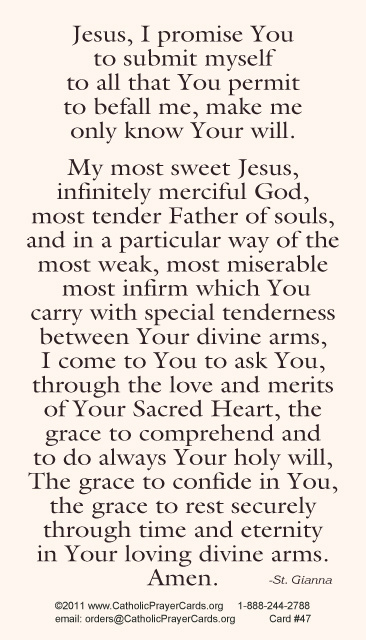 Catholic Prayer Cards - St Therese of Lisieux - St. Joseph - Our Lady ...